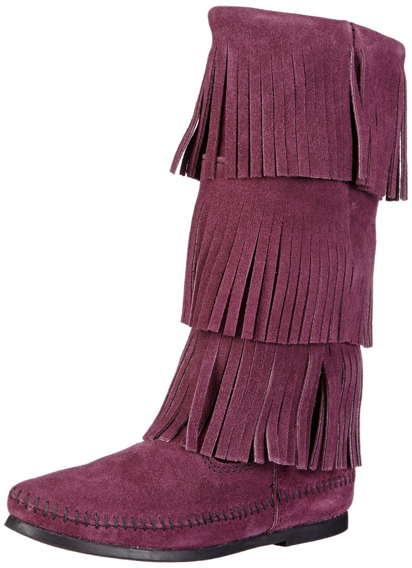 Minnetonka Women's 3-Layer Fringe Boot - Visuall.co