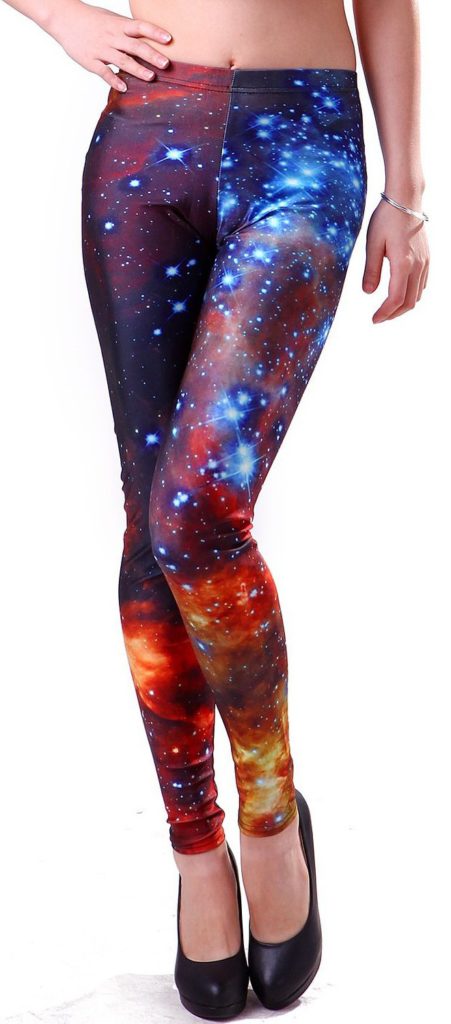 HDE Women's Funky Digital Print Design Graphic Stretch Footless Fashion ...